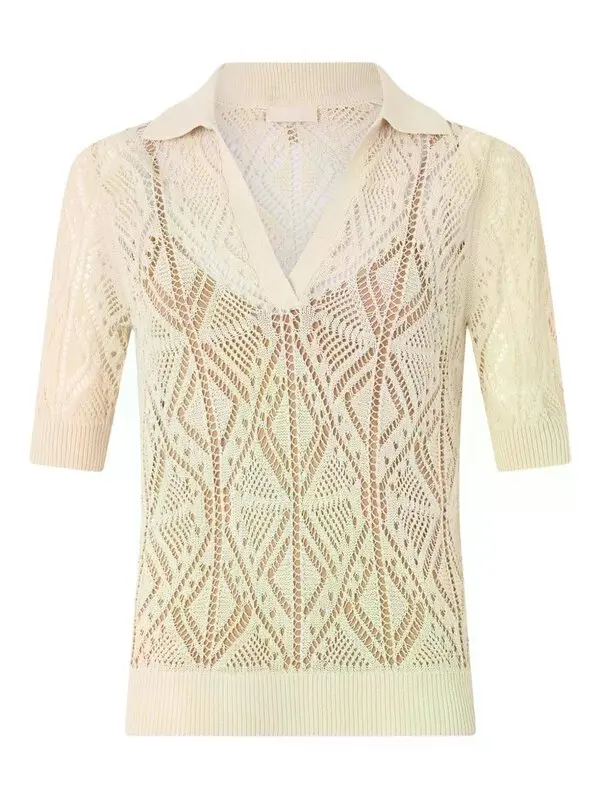 Liu Jo Crochet-knit Top - Neutrals