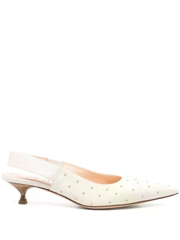 Agl 45mm Lenor Studded Slingback Pumps - Neutrals