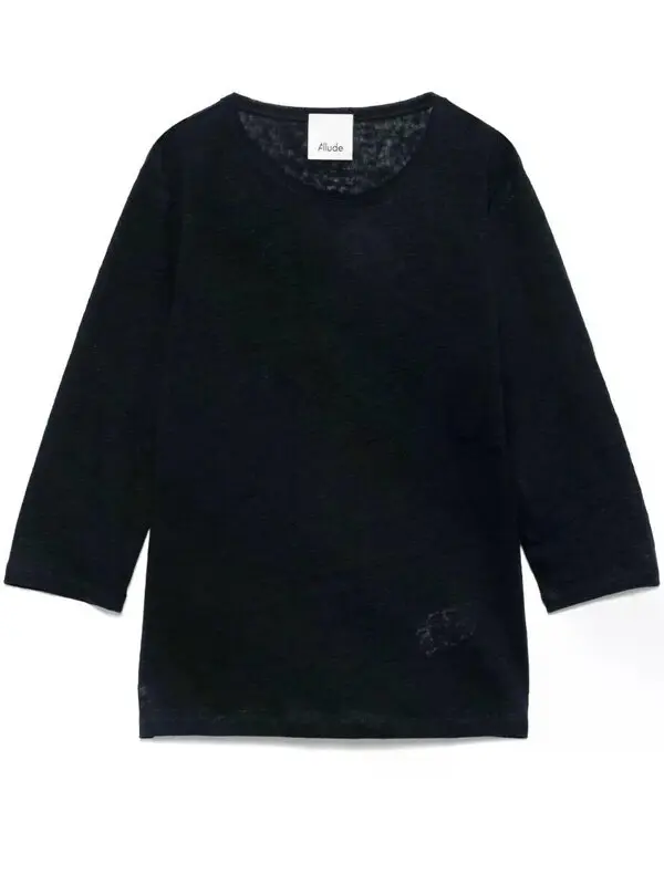 ALLUDE Linen T-shirt