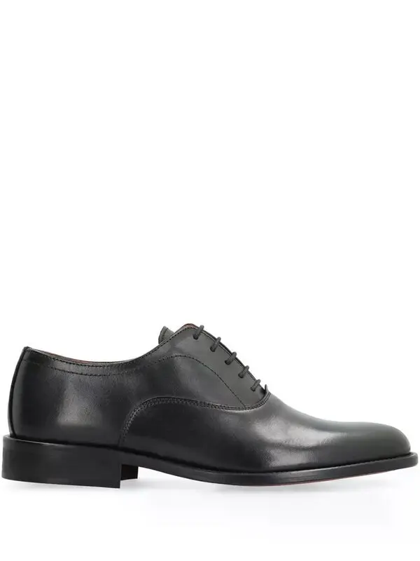Bruno Magli Polished Leather Lace-up Shoes - Black