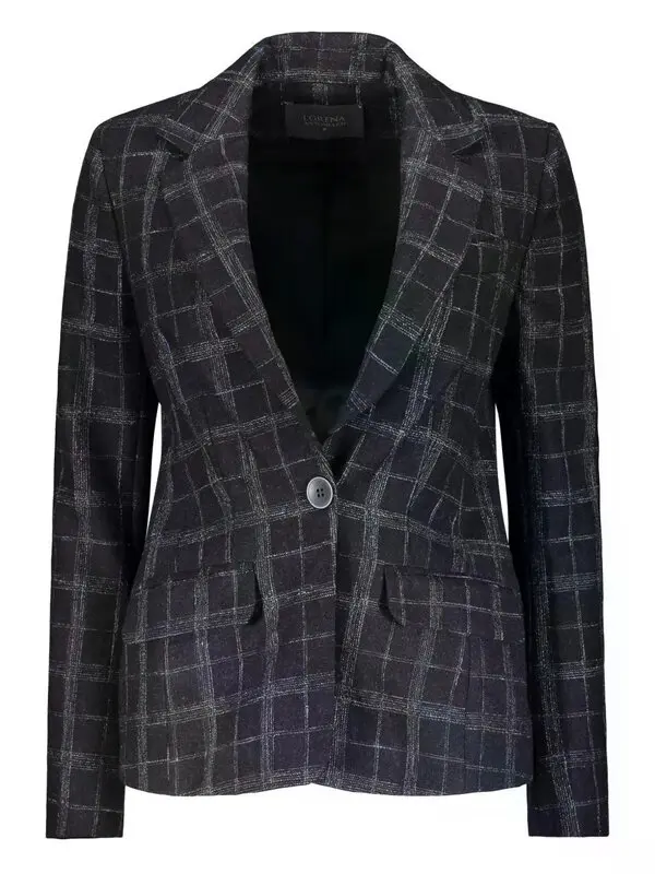 Lorena Antoniazzi Plaid Wool-blend Blazer