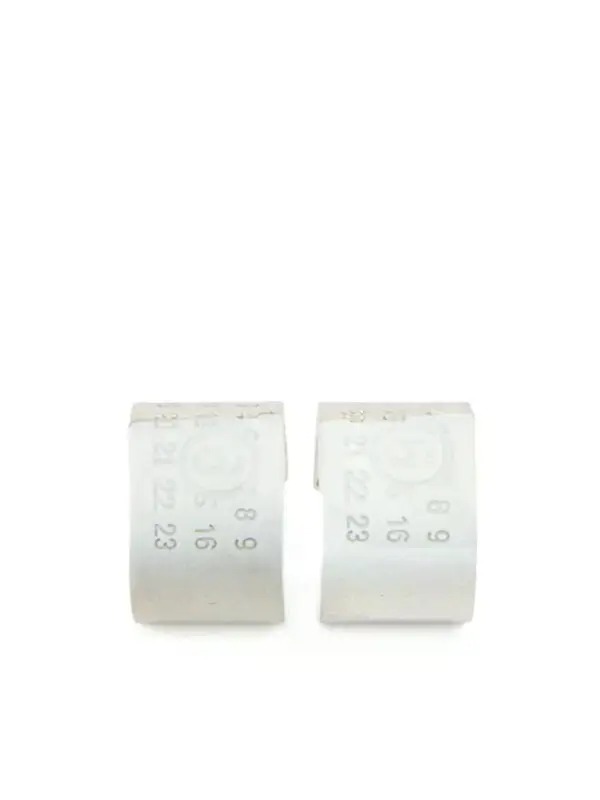 MAISON MARGIELA Numbers-motif Earrings - Silver