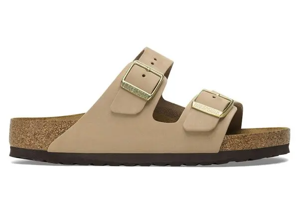 BIRKENSTOCK Arizona Soft Footbed Nubuck Leather Sandals - Sandcastle