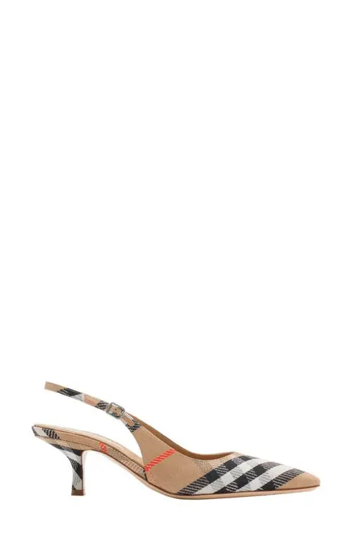 Burberry Birdie Check Slingback Sandal