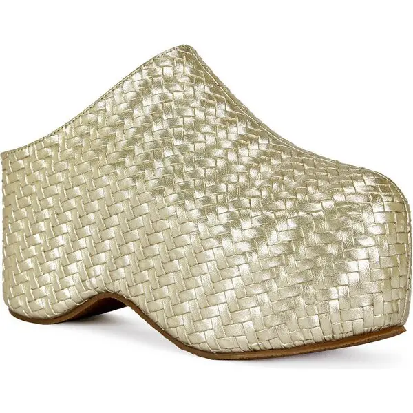 AZALEA WANG Teatree Platform Clog - Gold