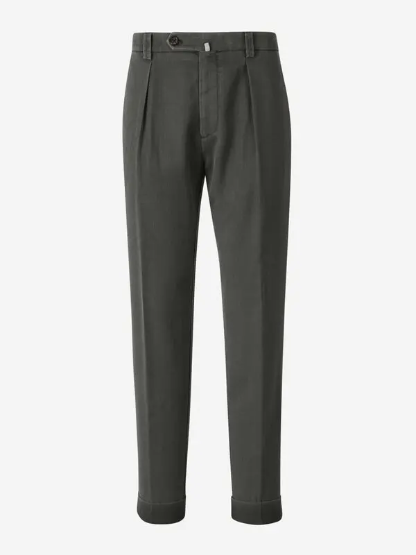 BERWICH Retrolong Wool Pants - Dark Green
