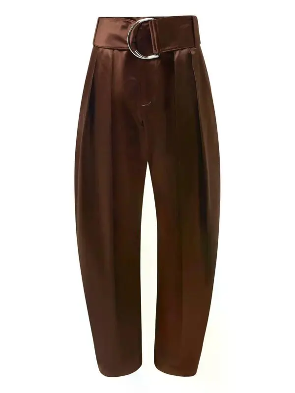 JW Anderson D-ring Pleated Trousers - Brown