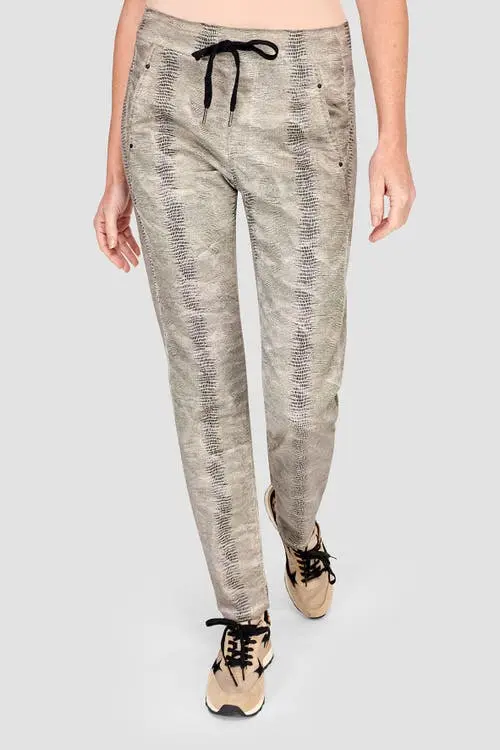 Alembika Snake Skin Print Slim-fit Stretch Jeans - Open Miscellaneous