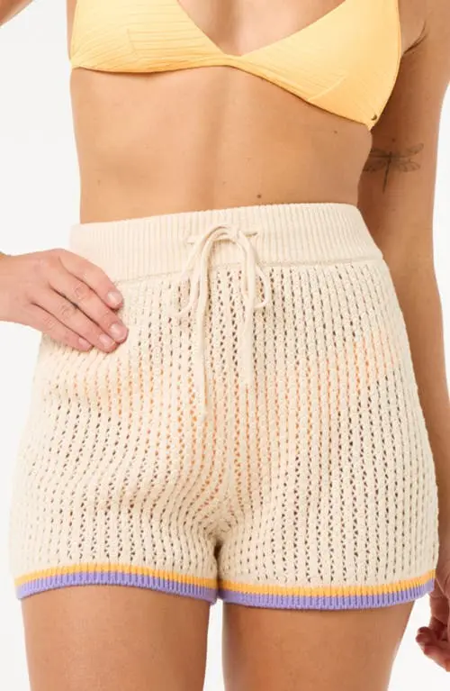 Rip Curl Cala Vadella Crochet Knit Shorts