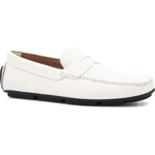 Bruno Magli Taranto Penny Loafer - Off White Pebbled