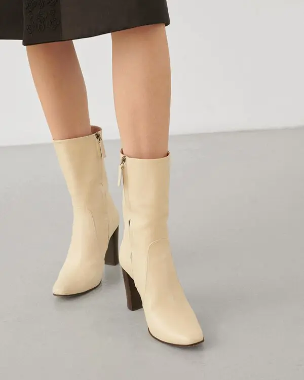 Veronica De Piante Gaia Leather Heeled Ankle Boots