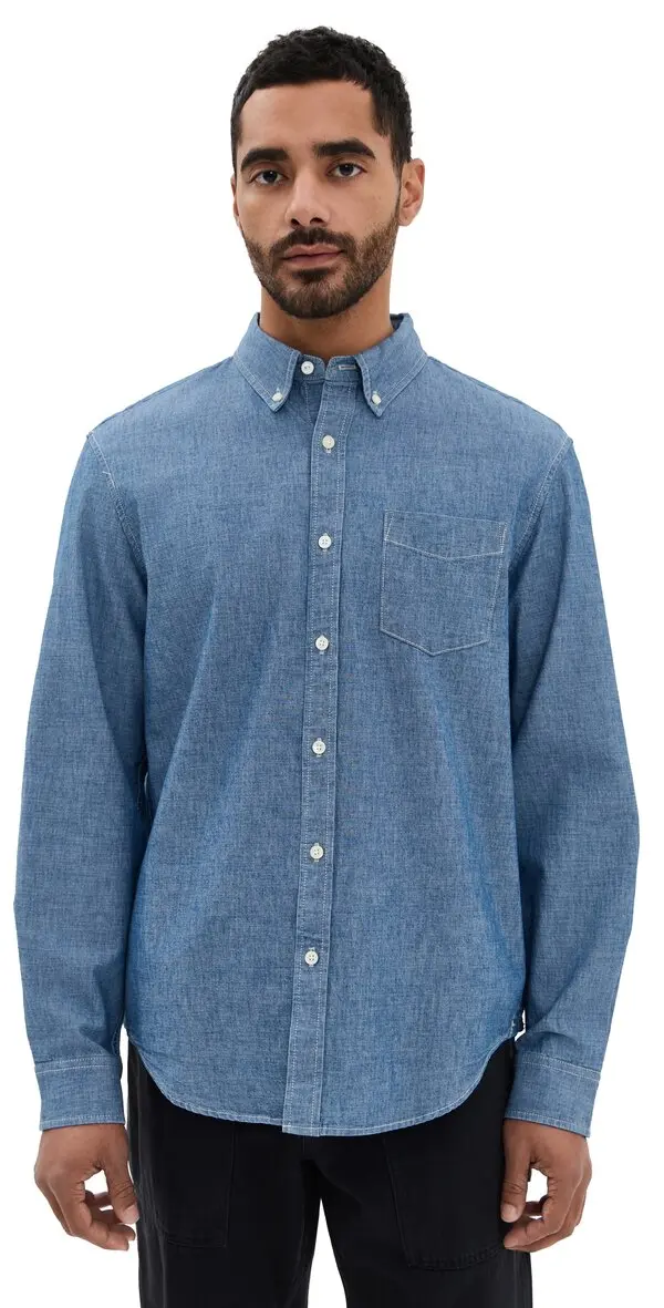 ALEX MILL Mill Shirt In Washed Chambray