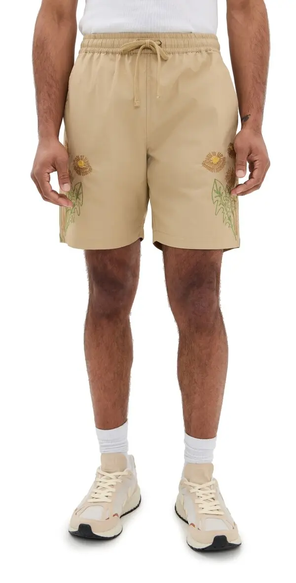 Universal Works X Flower Mountain Beach Shorts 7.5 - Sand