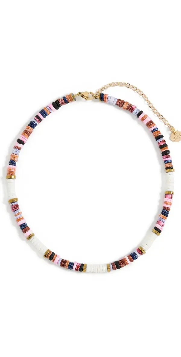 HIJAS DE PUKA Dyed Sea Shell Puka Necklace