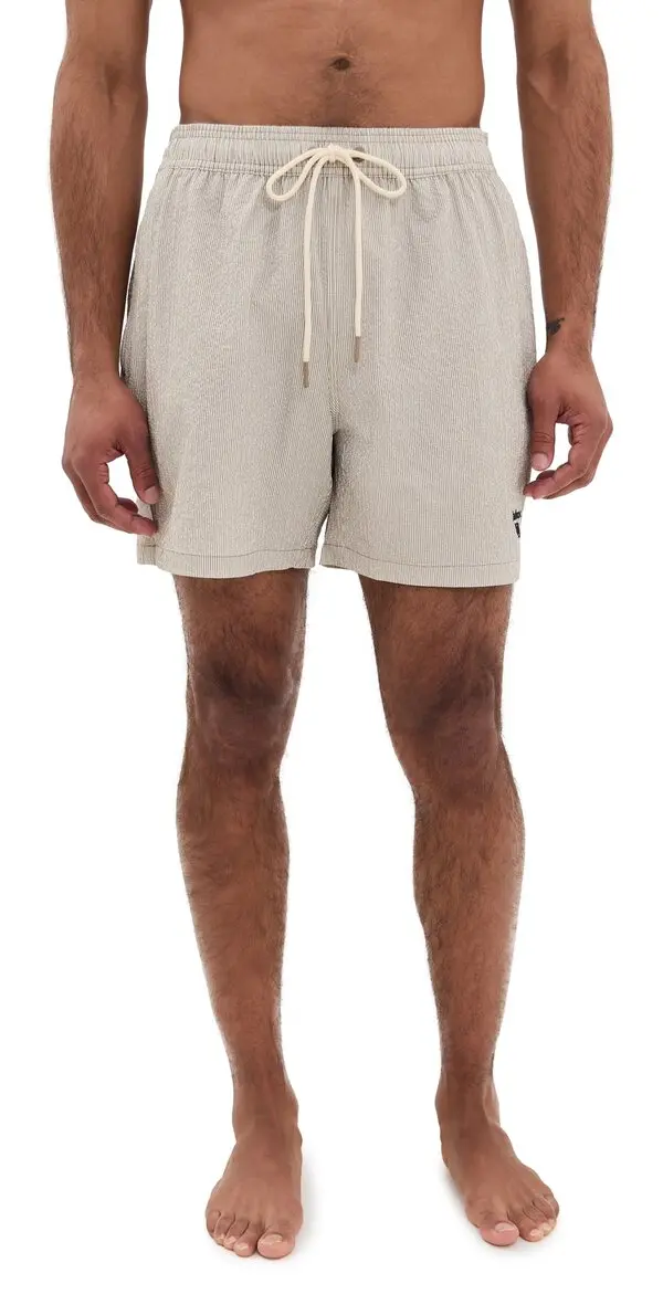 Barbour Somerset Stripe Swim Shorts - Washed Stone