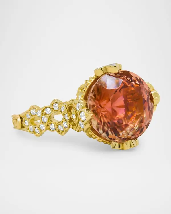STAMBOLIAN 18k Yellow Gold Bicolor Ring With Diamonds And