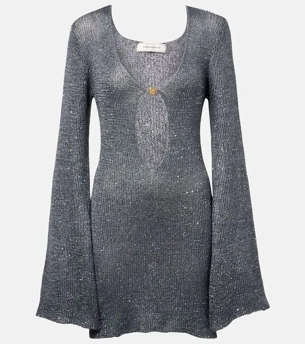 BANANHOT Rey Sequined Minidress - Grey