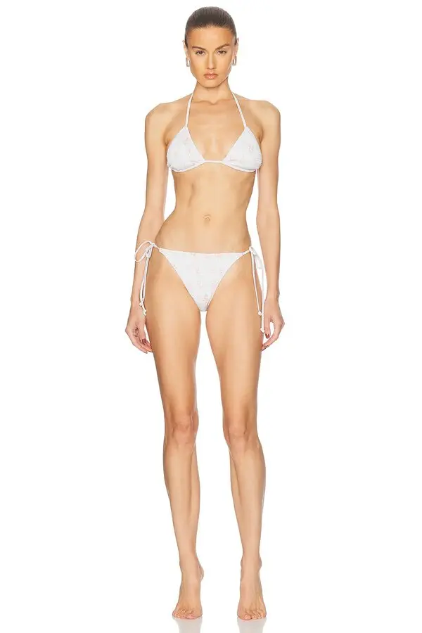 LoveShackFancy Saoirse Bikini Set - Skylight Blue