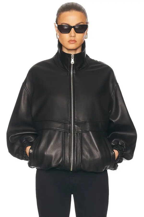 Nour Hammour Beck Leather Jacket - Black