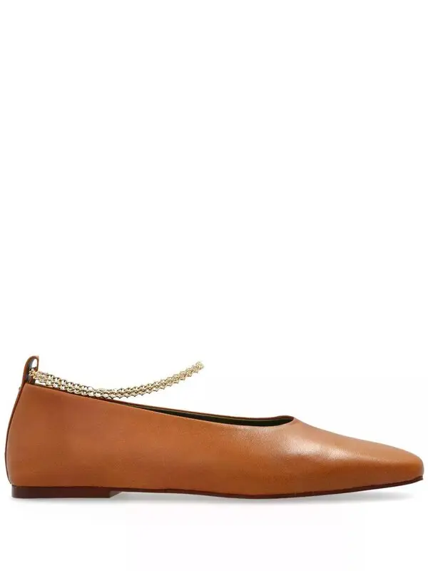 MARIA LUCA Leather Ballerina Shoes - Brown