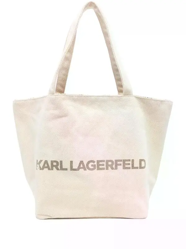 Karl Lagerfeld Logo-monogram Reversible Tote Bag - Neutrals