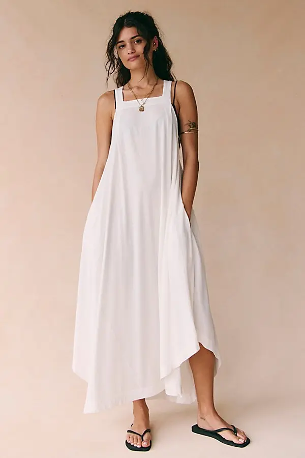 Free People Erin Midi Dress - Clean Ivory