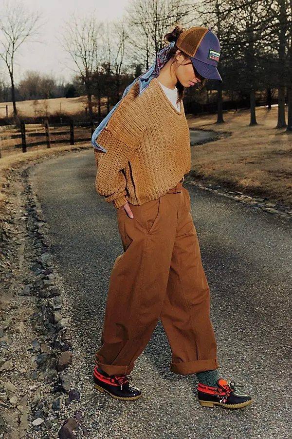 L.l.bean Chelsea Ankle Boots - Orange/bean Boot Brown