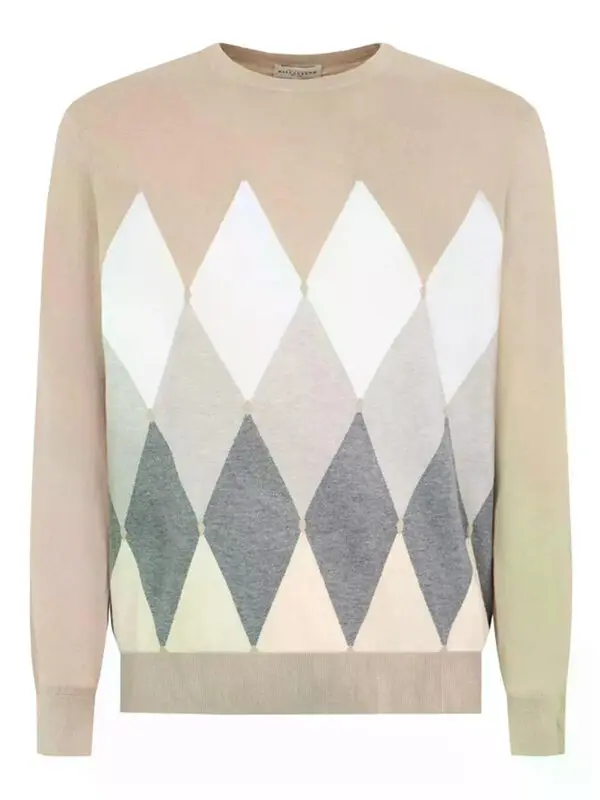 BALLANTYNE Diamond-print Jumper - Neutrals