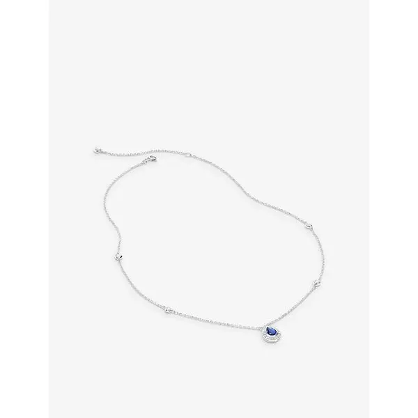 CARAT* LONDON Emile Sterling And 0.75ct Cubic Zirconia Necklace - Silver