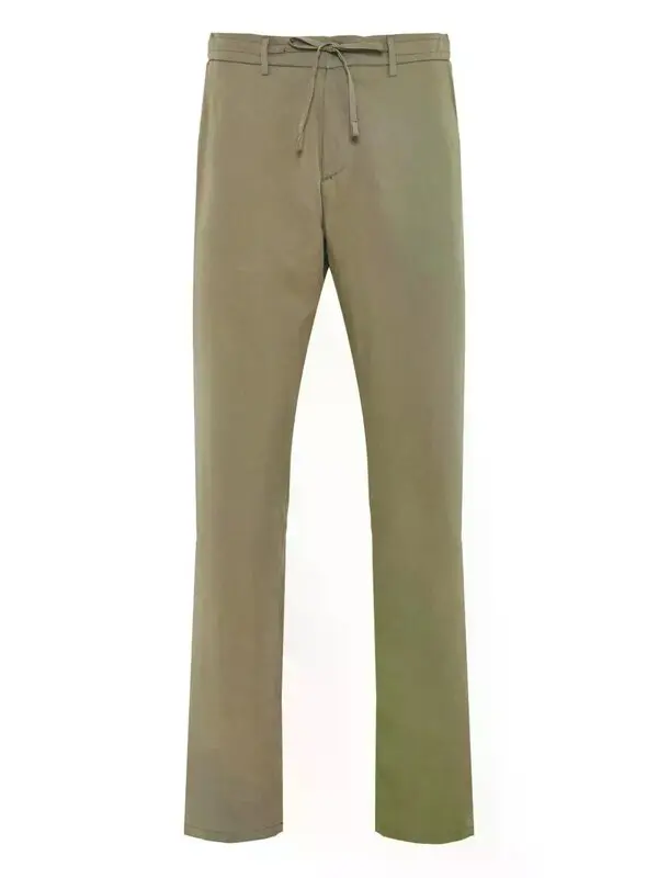 Canali Drawstring Straight-leg Trousers - Neutrals