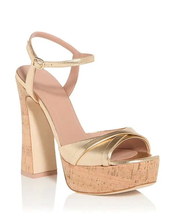 MALONE SOULIERS Keaton Platform Sandals - Antique Gold
