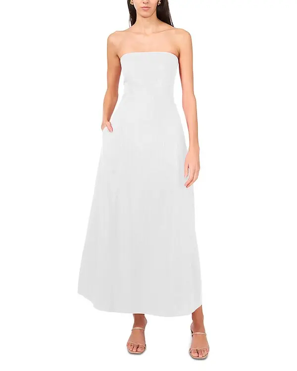 1.State Strapless Smocking Panel Dress - Ultra White