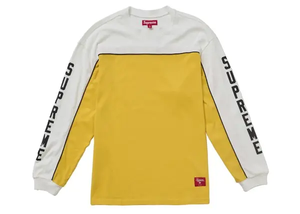 Supreme Paneled Piping Long Sleeve Top - White