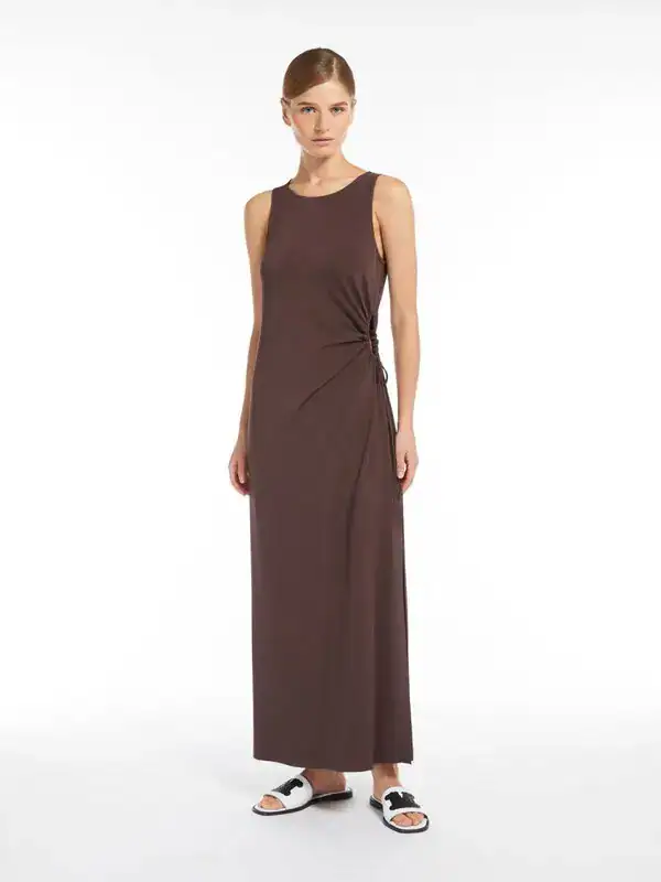 Max Mara Slim-Fit Crepe Jersey Dress - Coffee | Editorialist
