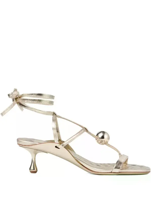 JIMMY CHOO 50mm Zyra Sandals - Gold