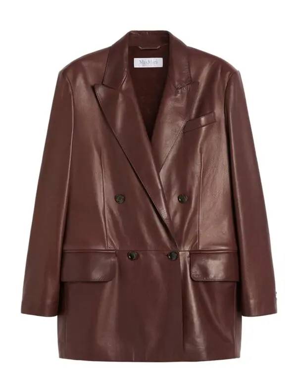 Max Mara Leather Jacket - Ciliegia
