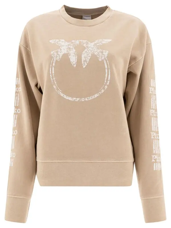 Pinko Cotton Sweatshirt - Beige