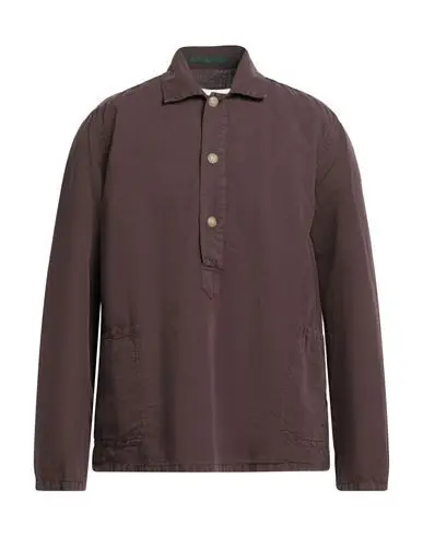 HANDPICKED Shirt Dark Size Cotton, Linen - Brown