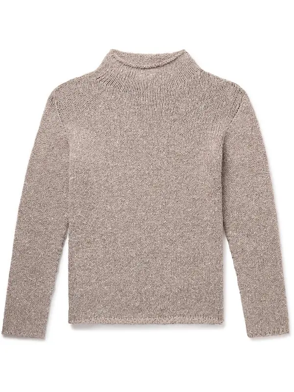 THE ROW Ryoko Cotton Rollneck Sweater - Brown
