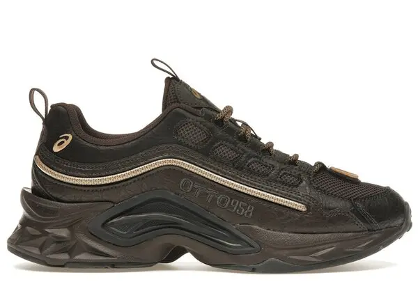 Asics Protoblast Otto958in Sneakers - Dark Brown/pure Gold