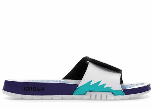 JORDAN Hydro 5 Retro Slide - White/new Emerald/grape Ice