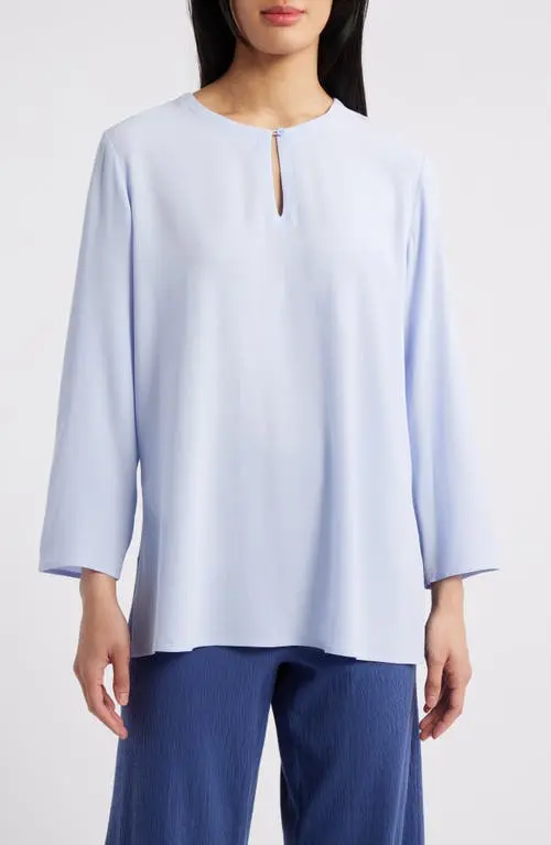 Eileen Fisher Bracelet Sleeve Silk Tunic - Bellflower