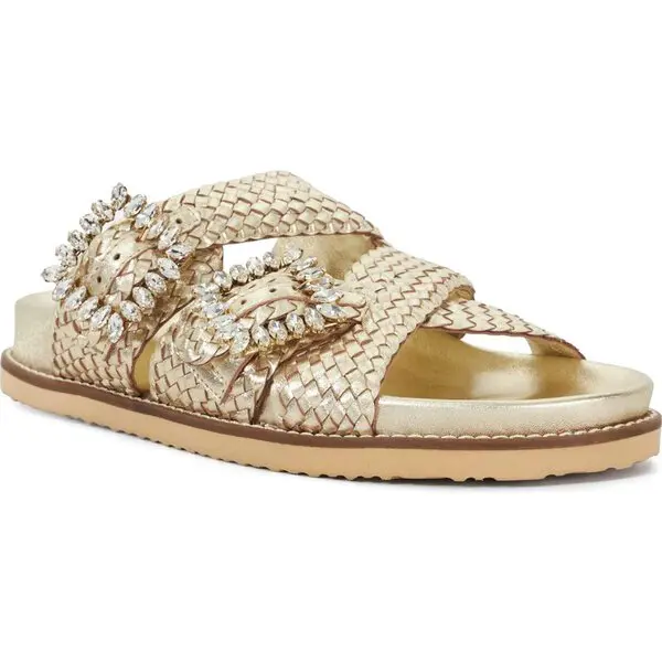 Dune London Lulos Slide Sandal - Gold