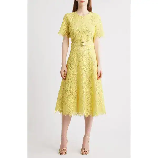 navy blue dress for baby girl T-Tahari Smocked Sleeveless Midi Dress – Elie Tahari main image 1