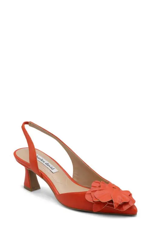 CHARLES DAVID Alias Slingback Pumps - Coral