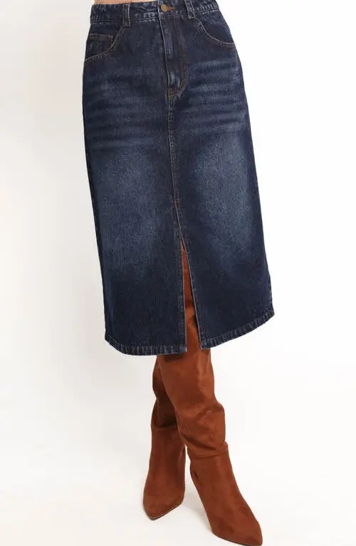 PETAL & PUP Starcie Denim Midi Skirt