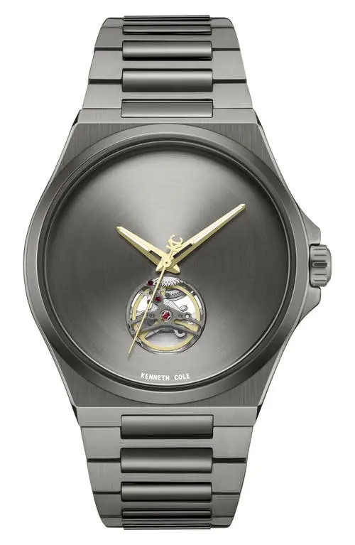 KENNETH COLE Automatic Bracelet Watch - Gunmetal