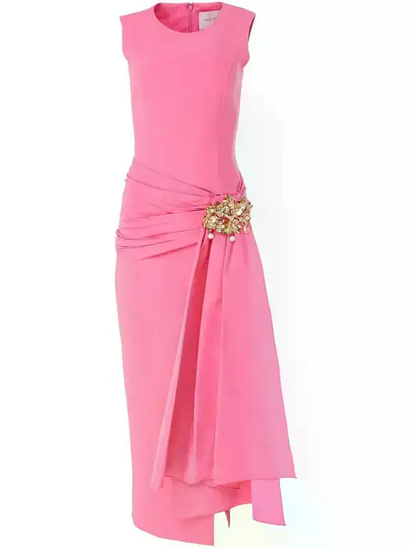 Carolina Herrera Asymmetric Sleeveless Dress In Pink - 50% Off |  Editorialist