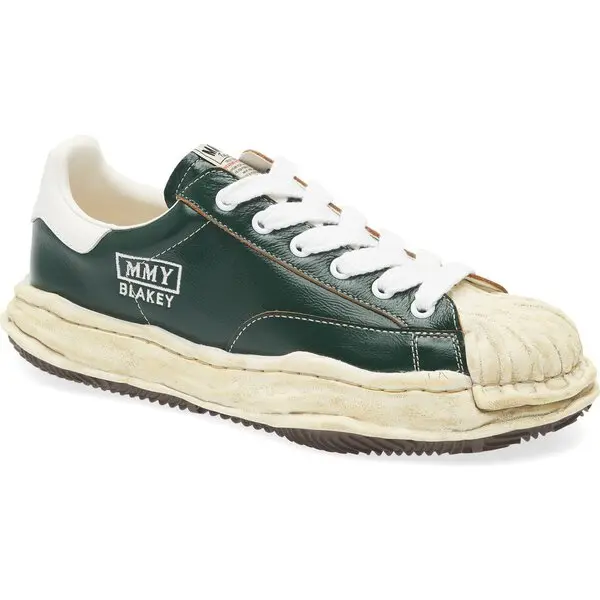 Mihara Yasuhiro Blakey Og Sole Leather Sneakers - Green