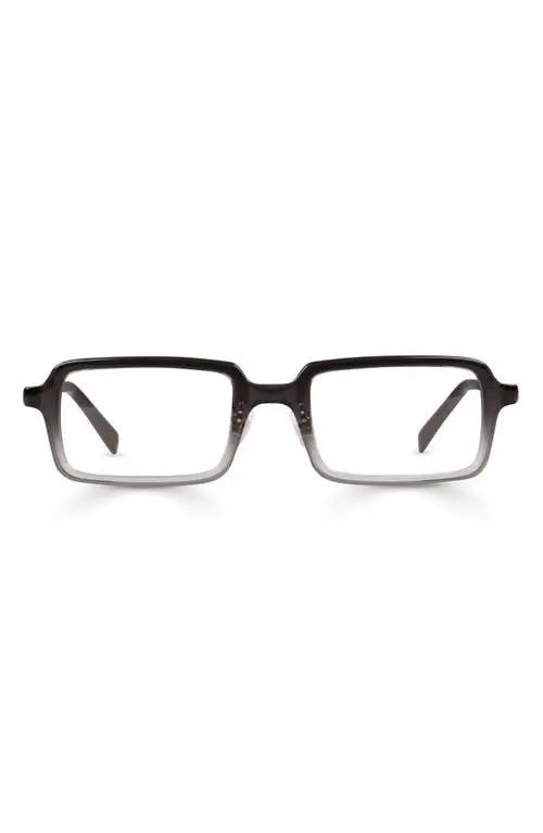 Eyebobs Mogul 50mm Rectangular Reading Glasses - Black To Grey Fade / Silver